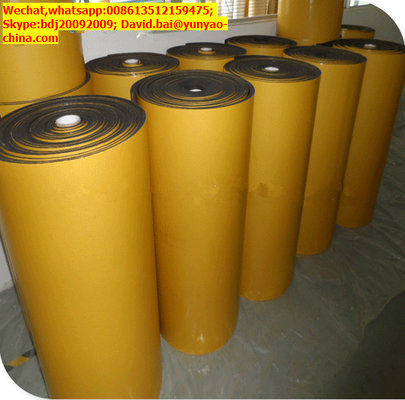 Plastic and rubber self adhesive foam roll