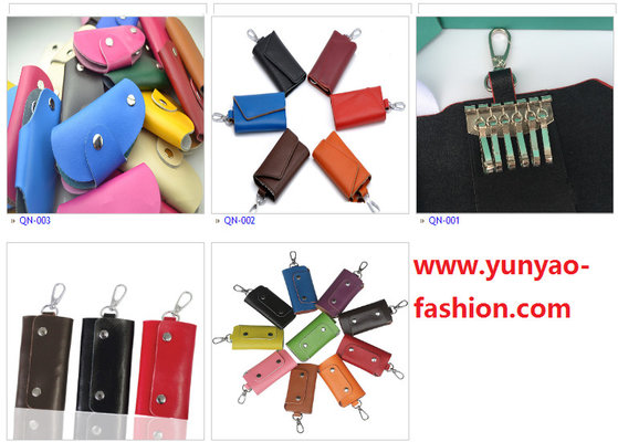 Leather Key Bags Key Case Key Holder Wallet with Hook