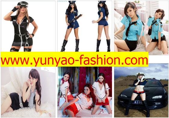stewardess and police uniform Bra panty&lingeries from china factory