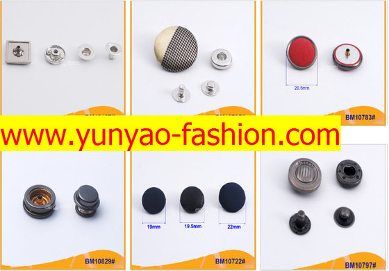 Metal Material and Round Shape pearl snap button