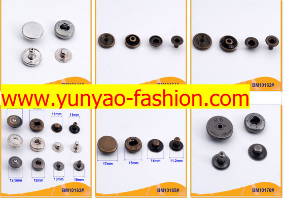 Metal Material and Round Shape pearl snap button
