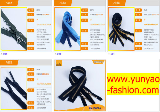 High Quality Factory Sale Gold Metal Zipper