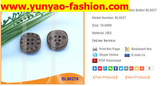 Factory Plastic Imitation Leather shank button for coat