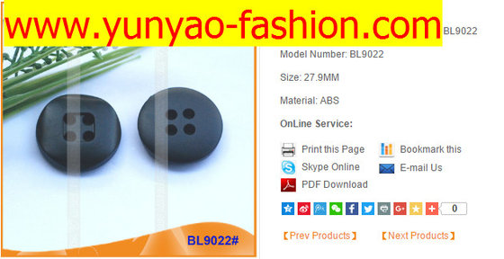 Factory Plastic Imitation Leather shank button for coat