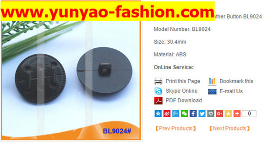 Factory Plastic Imitation Leather shank button for coat