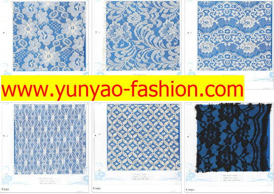 fancy flower design nylon stretch lace fabric dress white lace fabric