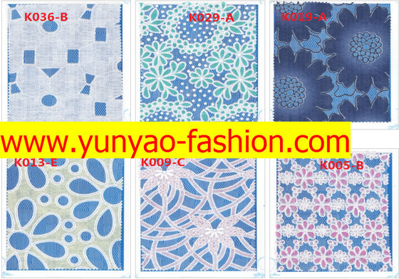 fancy flower design nylon stretch lace fabric dress white lace fabric
