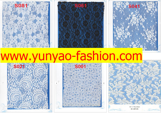 fancy flower design nylon stretch lace fabric dress white lace fabric