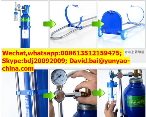 2/3/4/7/10/15L Steel oxygen cylinder with portable case and accessar