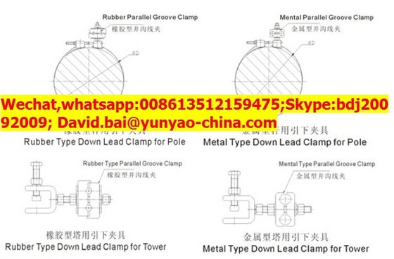 Down lead clamp for pole
