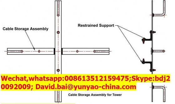 Cable storage assembly for tower