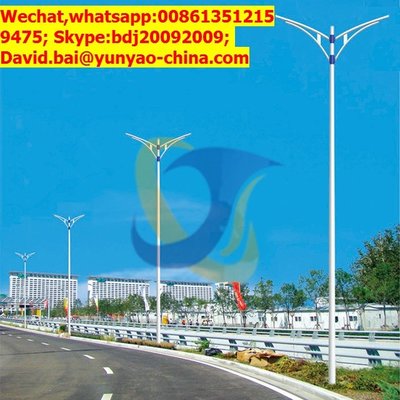 Double arm light pole