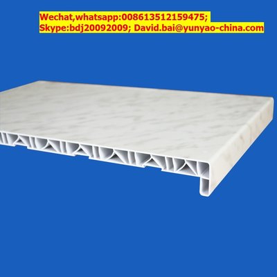 laminated decorative pvc window sill,wooden design plastic building material