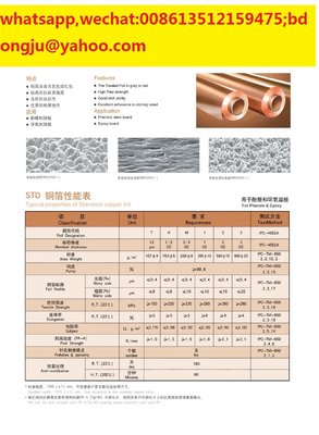 Standard copper foil from chinese factory