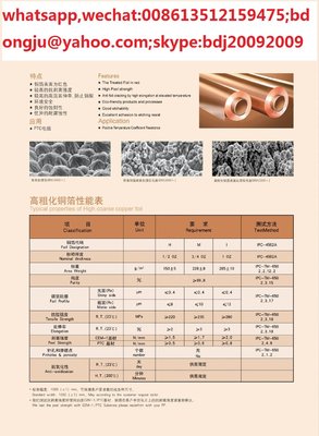 High coarse copper foil from chinese factory