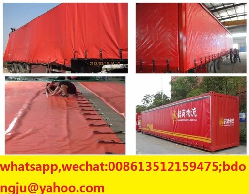 PVC coated truck cover and side curtain tarpaulin