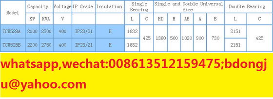 TCU528 Series Land use low voltage generator from chinese factory