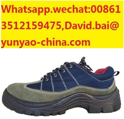 Safety Cheap Genuine Cow Leather Safety Shoes with Steel Toe for Industry