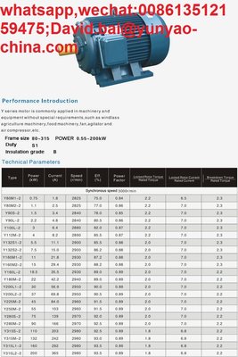 Y Series Three Phase Asynchronous Motor