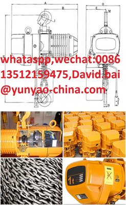 Fixed Transmission Line Stringing Tools 1 Ton Electric Chain Hoist For Lifting、5 Ton Electric Chain Block Transmission L