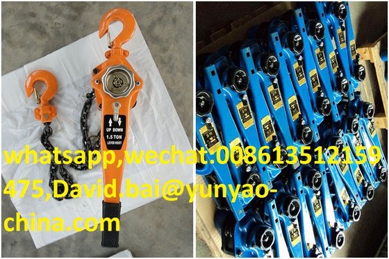 Wearable Capacitor 1.5 Ton Hand Chain Block Hoist Manual Lever Chain Hoist，Alloy Transmission Line Stringing Tools Ratch