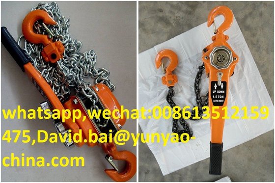 Wearable Capacitor 1.5 Ton Hand Chain Block Hoist Manual Lever Chain Hoist，Alloy Transmission Line Stringing Tools Ratch