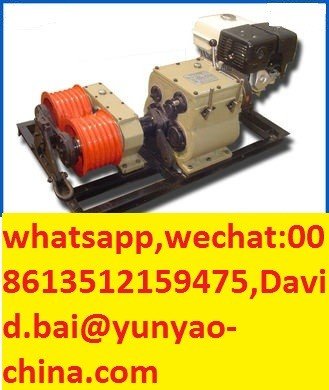 Weight 195kg Groove Number 6 Dual-bull Wheel Transimission Line Stringing Tools Diesel Powered Winch