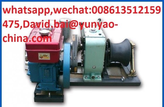230kg 30KN Pull Force 1 Or 2 Gear Stringing Equipment Diesel Power Winch