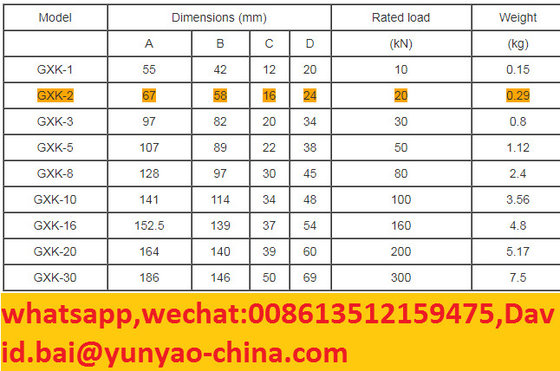 Transmission Line Stringing Tools Rated Load 20kN High Strength Stainless Steel D Shackle