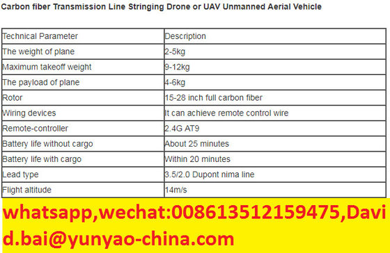 Carbon Fiber Transmission Line Stringing Equipment Unmanned Aerial Vehicle