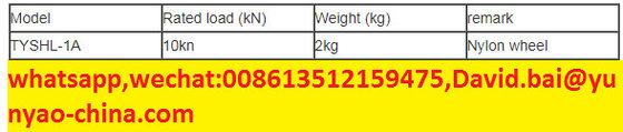 Rated 10kn Three Wheels Tri-Roller Stringing Block For Transmission Line Stringing Equipments