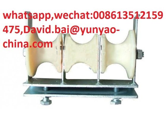 Weight 2.85kg Tri-Bundle Stringing Block , Pulley Board Transmission Line Stringing Tools Nylon Wheel