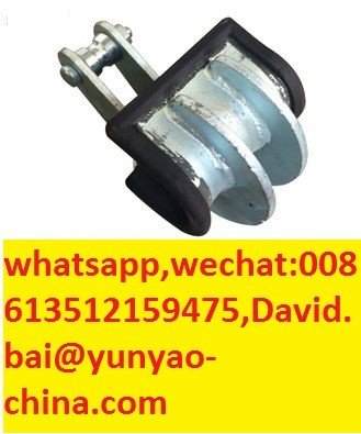 ACSR Conductor OPGW Cable Lifter 120mm Hook Groove Length Rated Load 12kN Steel Hook with Rubber Lining for Pretection