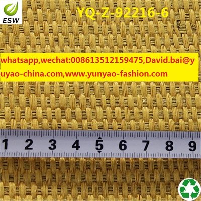 New design stripe pattern PP woven Raffia fabric for bags shoes