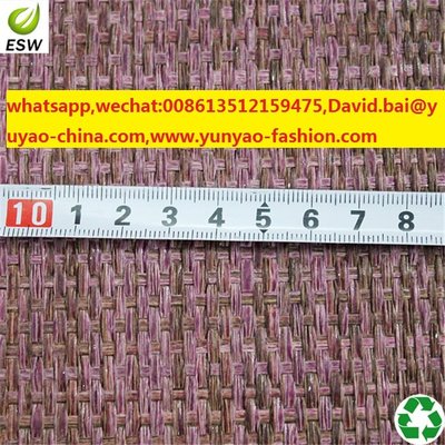 New design stripe pattern PP woven Raffia fabric for bags shoes