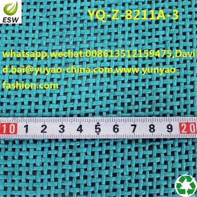 New design stripe pattern PP woven Raffia fabric for bags shoes