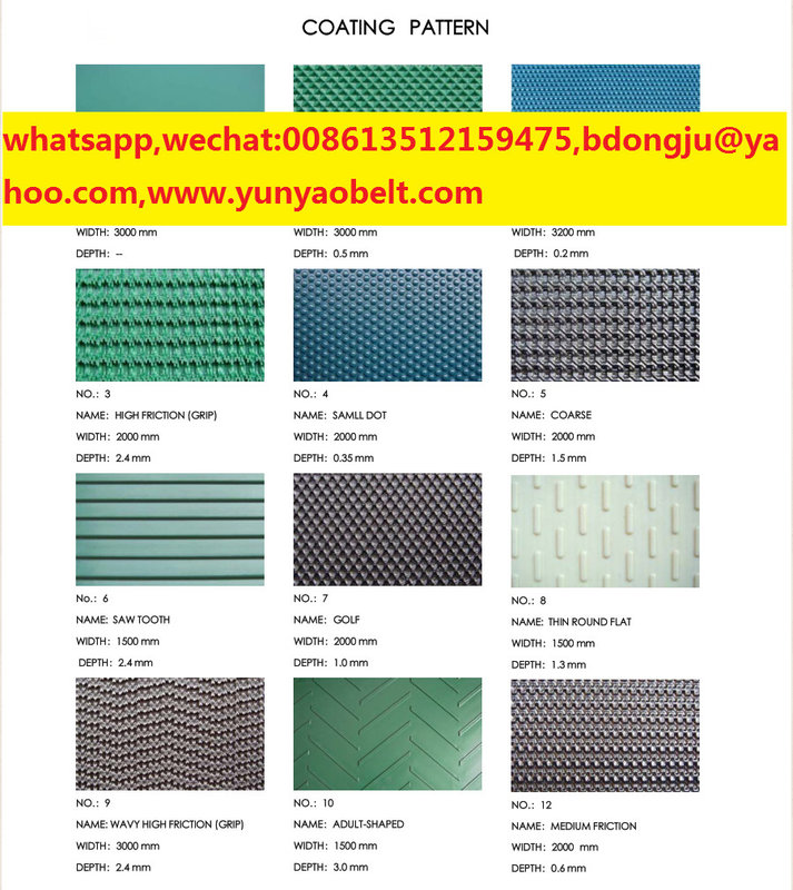 Grass PVC Conveyor Belt Green Rubber Belt PVC Grip Top Conveyor Belt