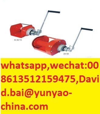 Steel Wire Rope Brake Hand Winch Worm Gear Hand Winch With Cable , 3 Ton Capacity