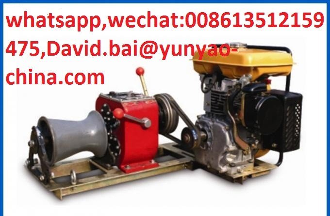 230kg 30KN Pull Force 1 Or 2 Gear Stringing Equipment Diesel Power Winch