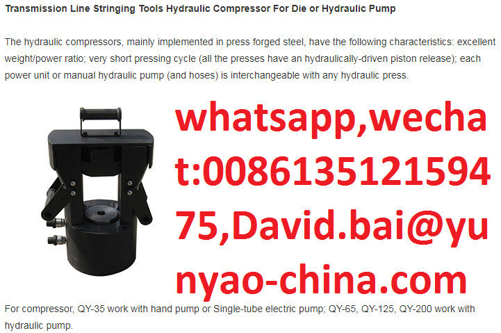 Transmission Line Stringing Tools Hydraulic Compressor For Die or Hydraulic Pump