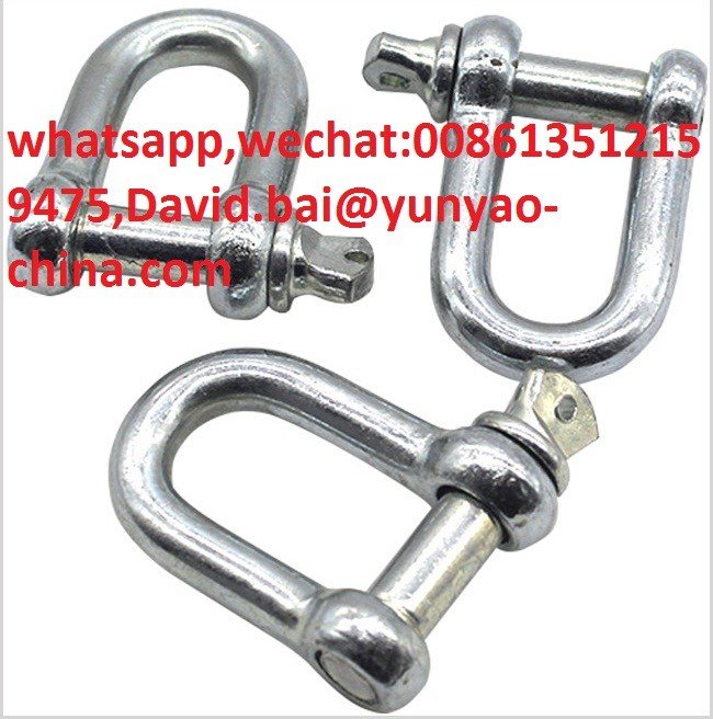 Transmission Line Stringing Tools Rated Load 20kN High Strength Stainless Steel D Shackle