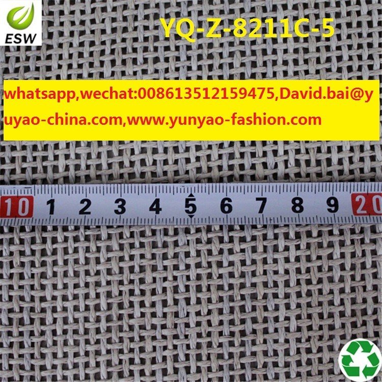 New design stripe pattern PP woven Raffia fabric for bags shoes from chinese factory