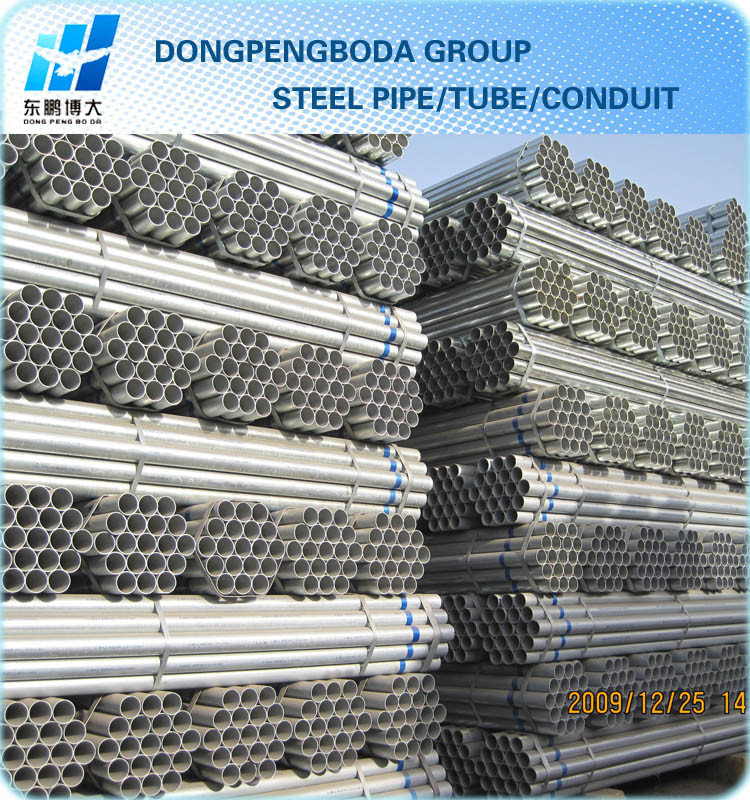 BS1387 class b medium threaded  galvanized steel pipe China supplier mill factory exporter