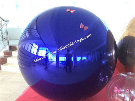 Beautiful Blue Inflatable Mirror Ball For Trade Show / Political Events