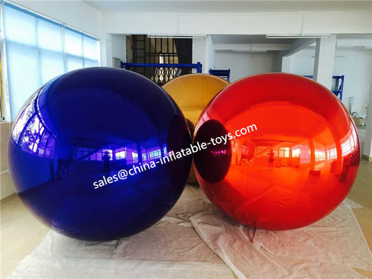 Beautiful Blue Inflatable Mirror Ball For Trade Show / Political Events
