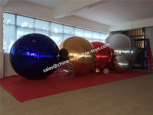 Beautiful Blue Inflatable Mirror Ball For Trade Show / Political Events