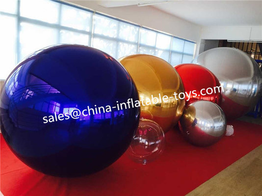 Red / Blue Fashion Show PVC Inflatable Mirror Ball Double & Triple Stitches