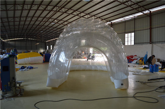 Transparent Building Of Inflatable Party Tent For Family / Backyard