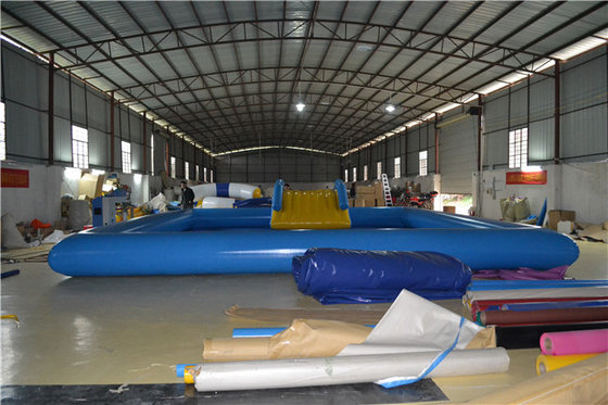Commercial 0.9mm Plato PVC Inflatable Family Pool For Water Park