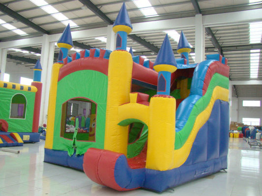 Colourful Outdoor Inflatable Sports Equipment Castles For Fun